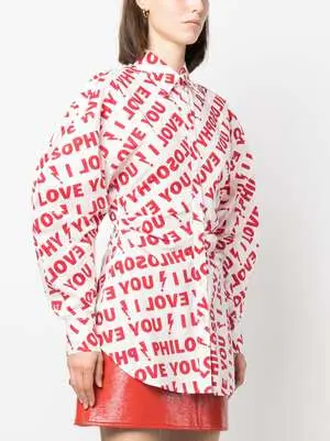 Philosophy Di Lorenzo Serafini Logo-print Cotton Shirt - White