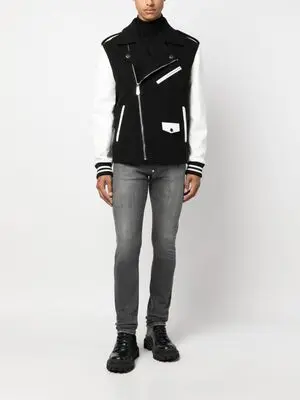 Philipp Plein Leather Biker Jacket