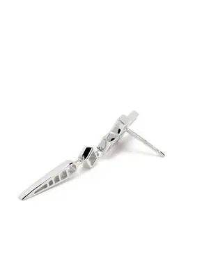 STATEMENT Stairway Wings Diamond Single Earring - Silver