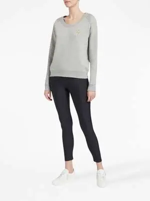 GIUSEPPE ZANOTTI Logo-embroidered Cotton Sweatshirt - Grey