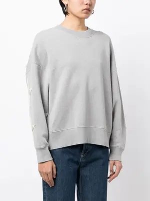 Palm Angels Logo-print Star-patch Cotton Sweatshirt