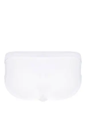 Dolce & Gabbana Logo-plaque Swim Trunks - White