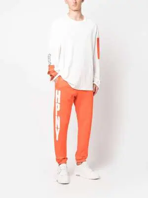 Heron Preston Hpny-print Tapered Track Pants - Orange