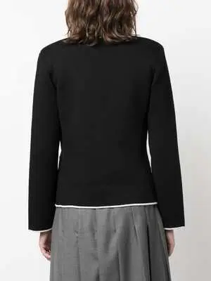 Thom Browne Contrasting Trim Jacket - Black