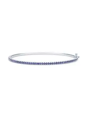 Kwiat 18kt White Gold Sapphire Bangle - Silver