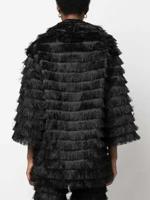 Alberta Ferretti Long-sleeves Fringed Jacket