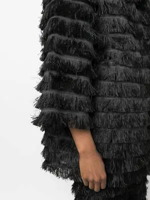 Alberta Ferretti Long-sleeves Fringed Jacket