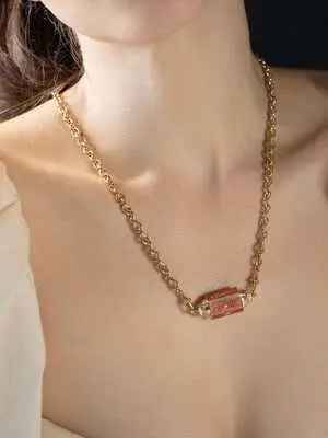 MARIE LICHTENBERG 18kt Yellow Rosa Classic Chain Necklace