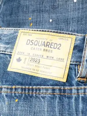 Dsquared2 Distressed Patchwork Cropped Jeans
