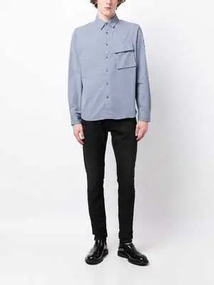 Belstaff Logo-patch Button-up Cotton Shirt
