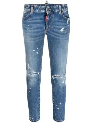 Dsquared2 Cropped Skinny Jeans - Blue