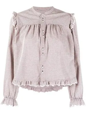 Dsquared2 Check-pattern Ruffled Blouse