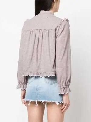 Dsquared2 Check-pattern Ruffled Blouse