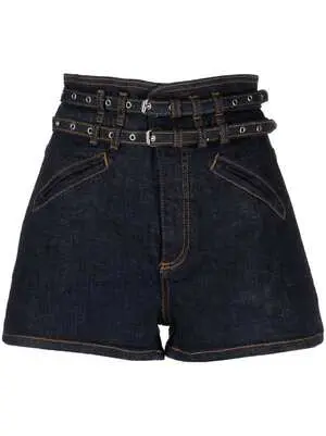 Philosophy Di Lorenzo Serafini High-waisted Belted Denim Shorts