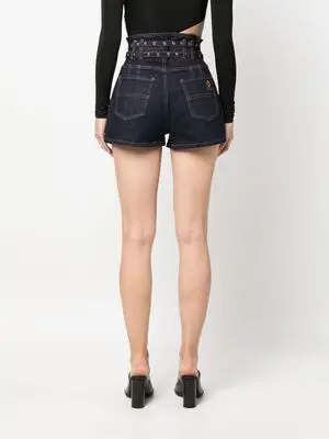 Philosophy Di Lorenzo Serafini High-waisted Belted Denim Shorts