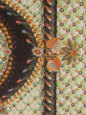 Etro Floralia-print Embellished Scarf