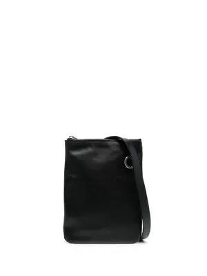 JIL SANDER Leather Messenger Bag - Black