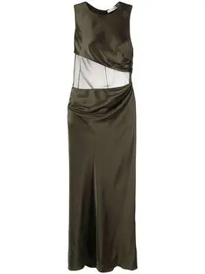 Christopher Esber Verdant Falls Silk Maxi Dress