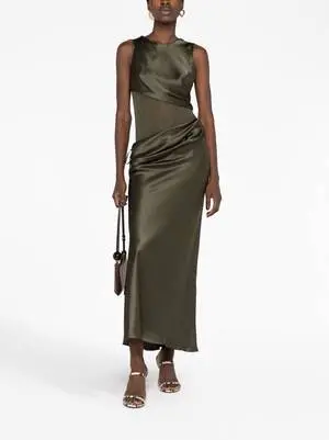Christopher Esber Verdant Falls Silk Maxi Dress