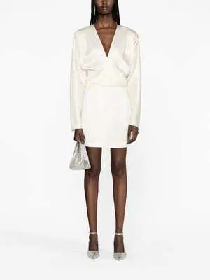 Magda Butrym Silk Wrap Mini Dress