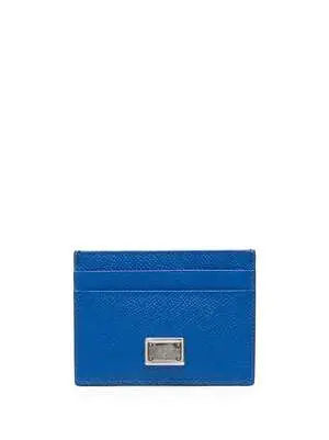 Dolce & Gabbana Dauphine Leather Cardholder - Blue