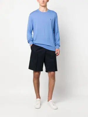 Polo Ralph Lauren Logo-embroidered Cotton-blend Jumper - Blue