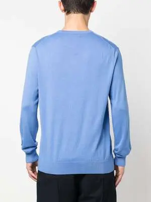 Polo Ralph Lauren Logo-embroidered Cotton-blend Jumper - Blue