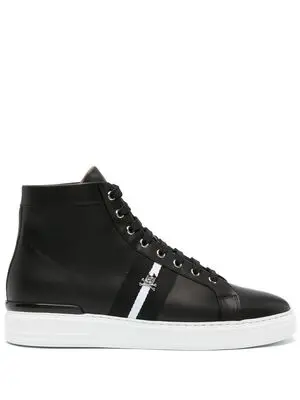 Philipp Plein Skull-charm Leather Sneakers