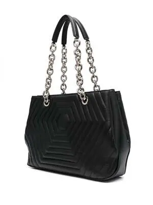 Philipp Plein Hexagon Quilted Leather Shoulder Bag