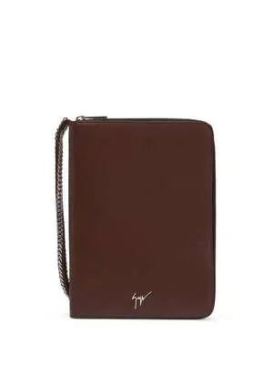 GIUSEPPE ZANOTTI Aymeric Chain-strap Tablet Case - Brown