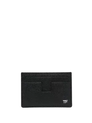 TOM FORD Logo-plaque Leather Cardholder - Black