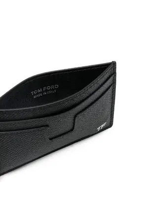 TOM FORD Logo-plaque Leather Cardholder - Black
