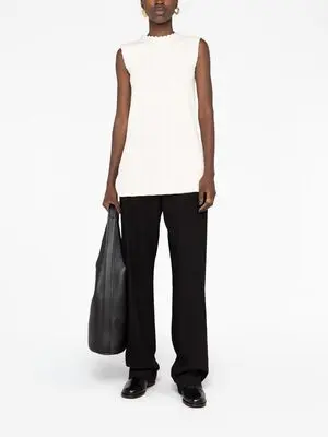 JIL SANDER Sleeveless Knitted Top - Neutrals