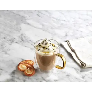 GODINGER Double Walled Gold Coffee Mug, Set Of 2
