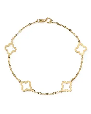 Bloomingdale'S Quatrefoil Station Bracelet - Gold