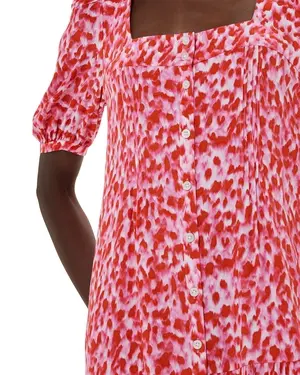 Whistles Blurred Animal Flippy Dress
