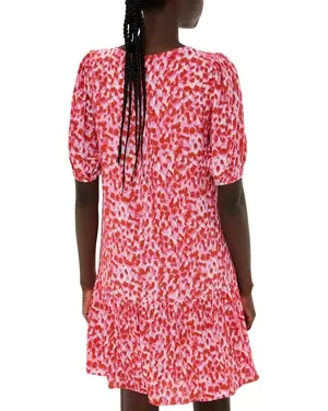 Whistles Blurred Animal Flippy Dress