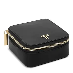 Tumi Belden Leather Jewelry Case - Black/light Gold