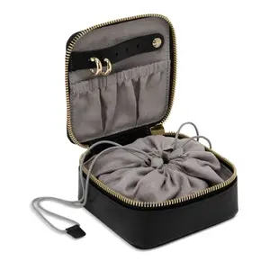 Tumi Belden Leather Jewelry Case - Black/light Gold