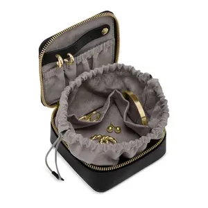 Tumi Belden Leather Jewelry Case - Black/light Gold