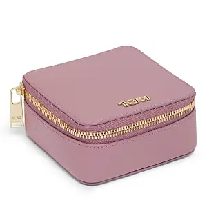 Tumi Belden Leather Jewelry Case Pearl Pink