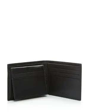 Bloomingdale'S Rfid-protected Pebble Leather Bi-fold Wallet With Removable Card Case Exclusive - Black
