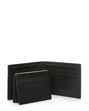 Bloomingdale'S Rfid-protected Pebble Leather Bi-fold Wallet With Removable Card Case Exclusive - Black