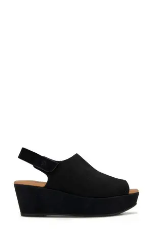 Gentle Souls By Kenneth Cole Nyssina Platform Slingback Sandals - Black