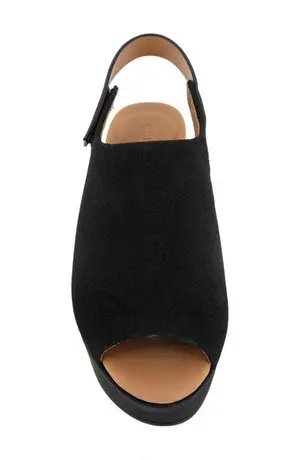 Gentle Souls By Kenneth Cole Nyssina Platform Slingback Sandals - Black