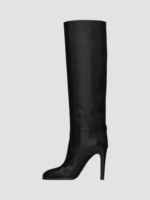 Saint Laurent Diane Boots In Grained Leather