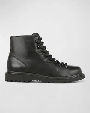 Vince Men's Safi Leather Hiking Boots - Black