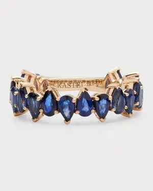 KASTEL JEWELRY 14k Yellow Gold Ring - Blue Sapphire