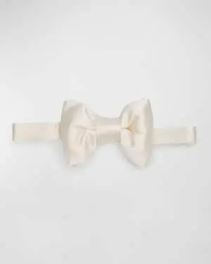TOM FORD TOM FORD Pre-Tied Satin Bow Tie Aw002 White