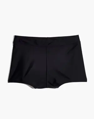 Madewell Plus Second Wave Bikini Shorts Bottom - True Black